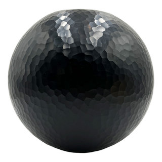 Decorative Handmade Round Ball Flower Vase in Black, 9 - Modern - Vases ...