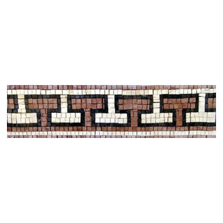 Geometric Mosaic Frieze, The Flintstones, 12" x 6" - Contemporary ...
