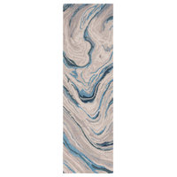 Safavieh Soho Soh675M Organic/Abstract Rug, Blue/Beige, 2'3"x8' Runner ...