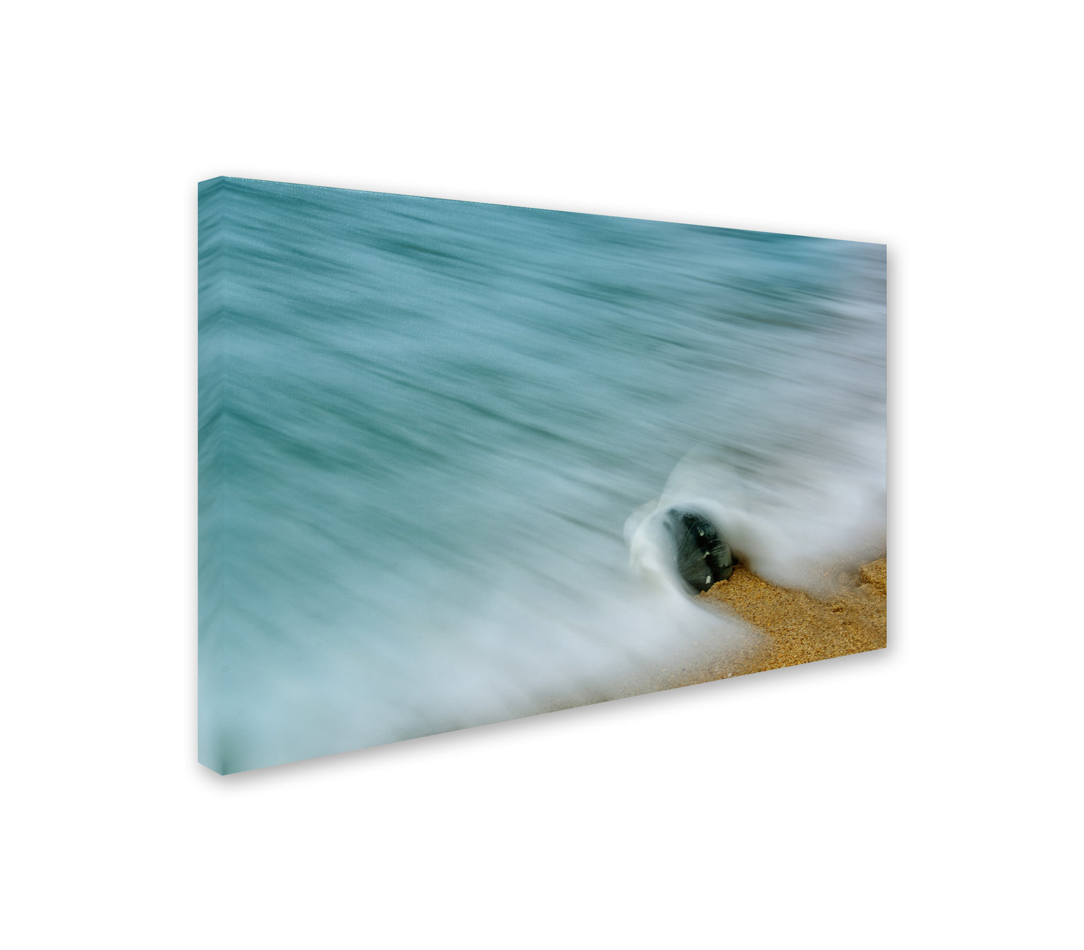 PIPA Fine Art 'Whelk Seashell and Misty Wave' Canvas Art, 32x22 - Beach Style - Prints And ...