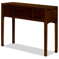 45in Mahogany Finish Elmwood Chinese Mandarin Console Cabinet - Asian ...