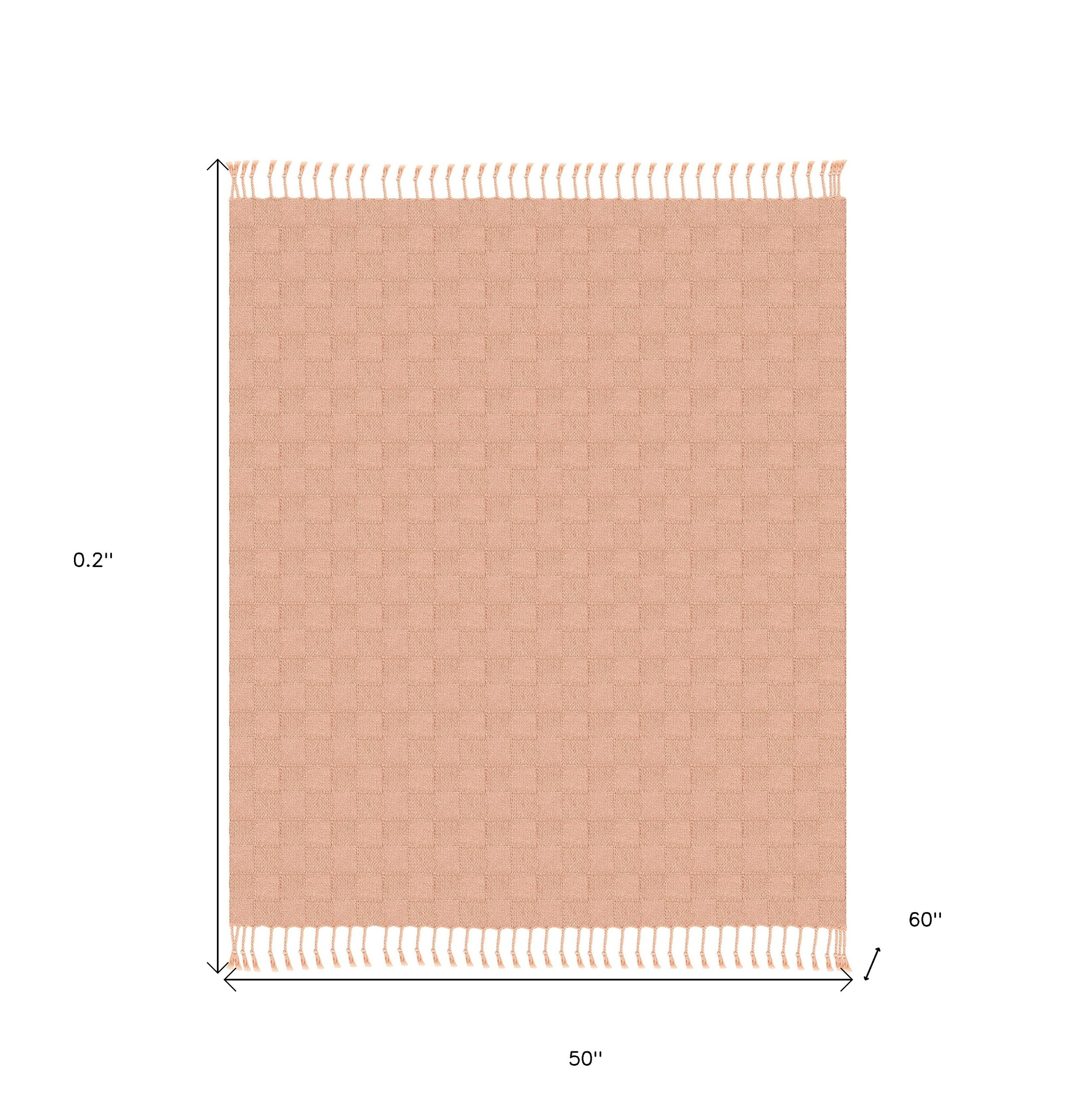 Orange Woven Cotton Solid Color Throw Blanket - Contemporary - Blankets ...