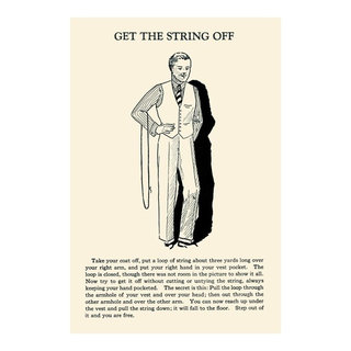 "Get the String Off" Digital Paper Print by Retromagic, 17"x24", 31"x46 ...