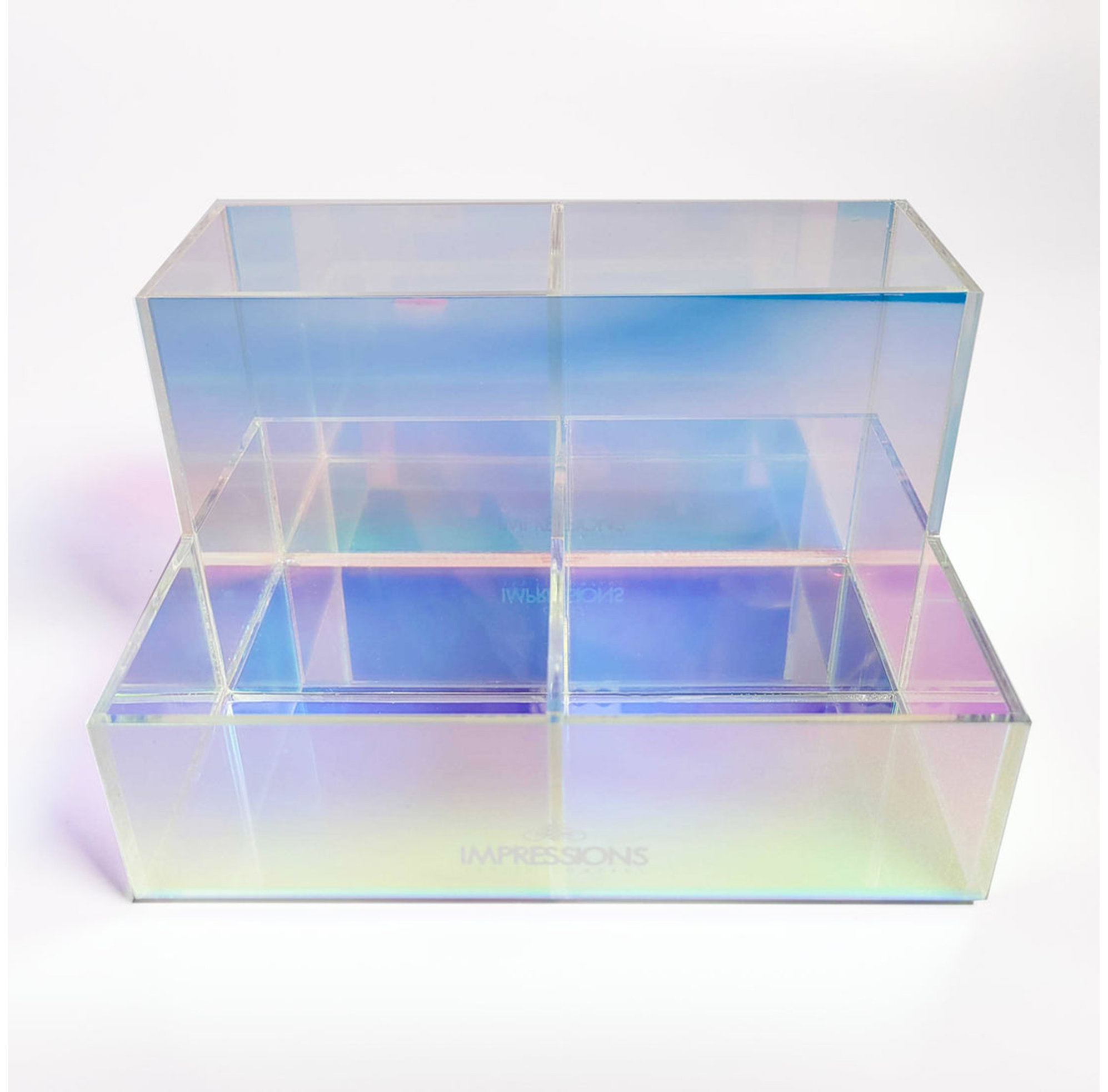 Prisma Clear Acrylic Makeup Organizer 2 Tiered - Contemporary ...