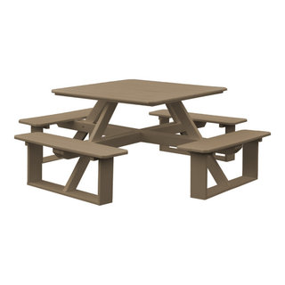 Poly Lumber Square Walk-in Table - Contemporary - Outdoor Lounge Sets ...