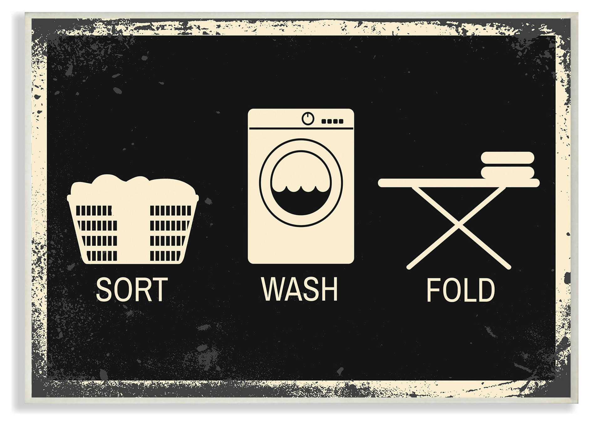Sort Wash Fold Symbols Industrial, 10x15 - Contemporary - Novelty Signs ...