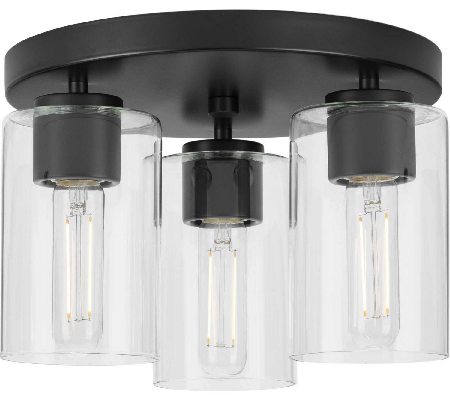 Cofield 3-Light Flush Mount, Matte Black - Transitional - Flush-mount ...