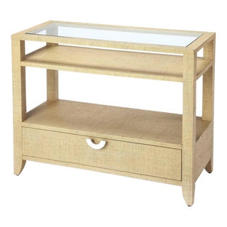 Amelle Coastal Raffia Console Table - Tropical - Console Tables - by ...