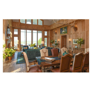 Modern Hunting Lodge Cherokee Plantation - Rustic - Dining Room ...