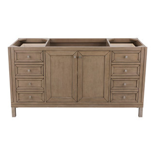 Chicago 60" White Washed Walnut Vanity - Contemporary - Bathroom ...