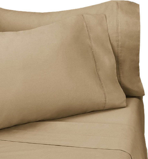 Beige Full Microfiber 4-Piece Bed Sheet Set, Full - French Country ...