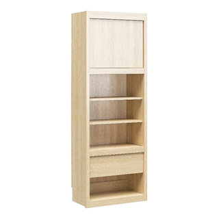 Pemberly Row Transitional Single Side Cabinet for Wall Beds in Light ...