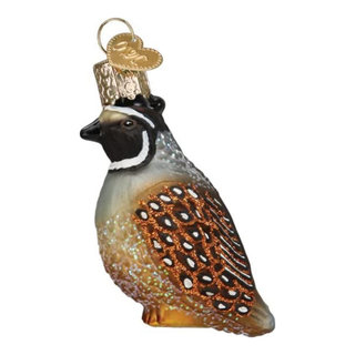 Old World Christmas Quail Glass Blown Ornament for Christmas Tree ...