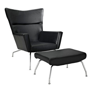 Class Leather Lounge Chair - Midcentury - Armchairs And Accent Chairs ...
