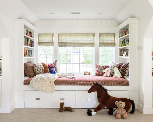 Window Seat Bookcase | Houzz
