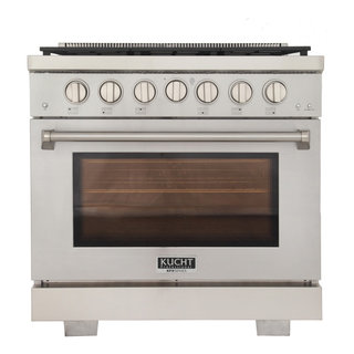 Professional 36" 5.2 cu.ft. Gas Range, Two 21K Power Burners ...