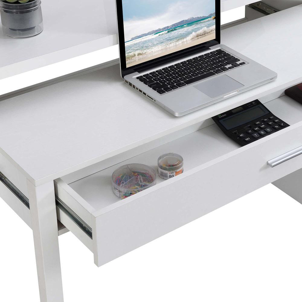 Newport JB Console/Sliding Desk with Drawer and Riser, White ...