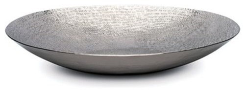 Torre and Tagus Talis Hammered Round 17" Platter, Silver - Contemporary ...