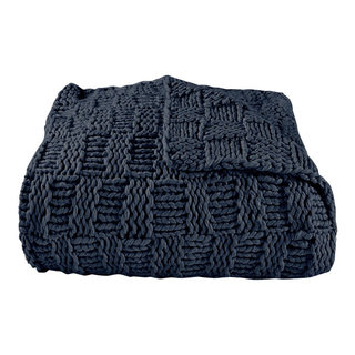 Chess Knit Throw, 50"x60" - Scandinavian - Throws - by HiEnd Accents ...