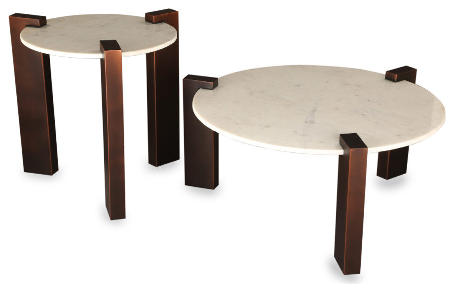 Oval Marble Side Table | Liang & Eimil Tassimo - Contemporary - Side ...