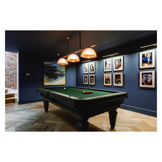 Blue Basement - Contemporary - Family Room - Other - by Timothy James ...