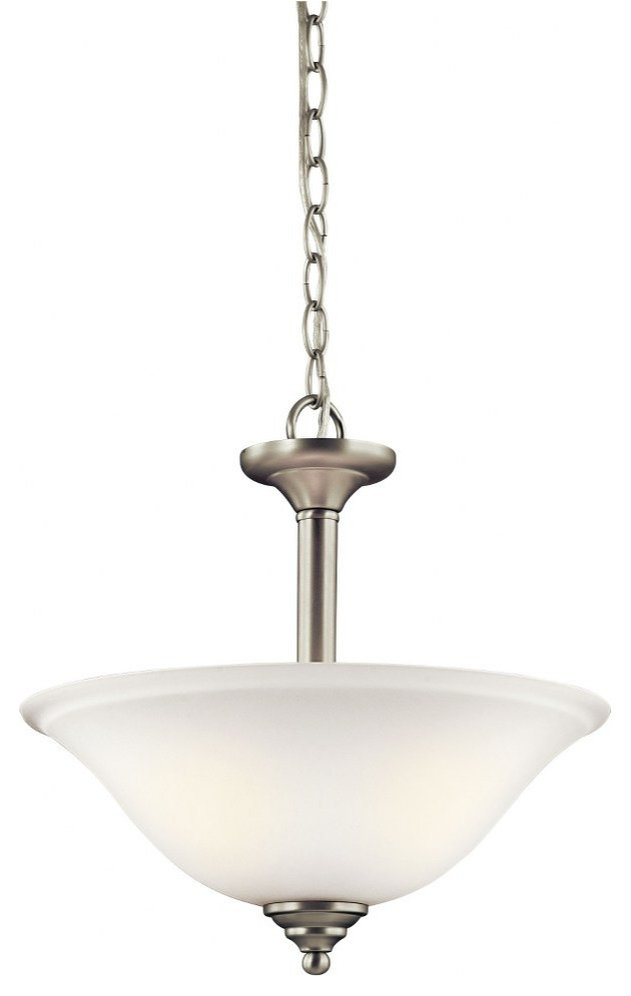 2 Light Contemporary Decorative Inverted Pendant Light Fixture Satin ...