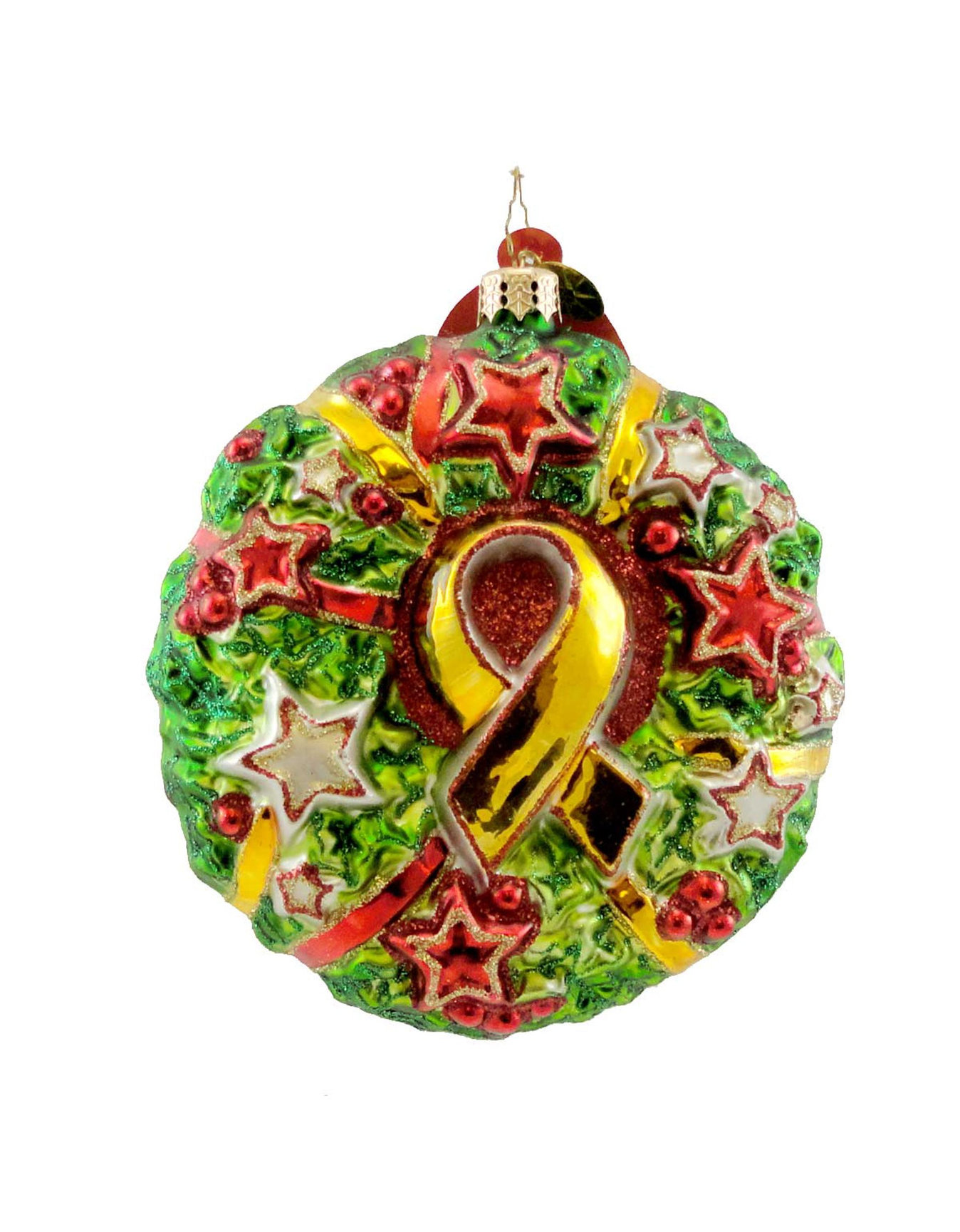 Christopher Radko Yuletime Pride Blown Glass Ornament Charity Wreath, 5 ...