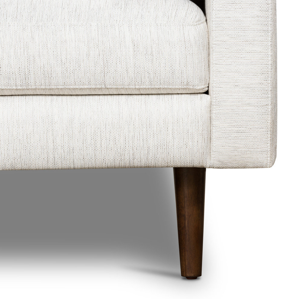 Poly and Bark Napa Fabric Corner Sectional Sofa, Bright Ash - Midcentury - Sectional Sofas - by ...