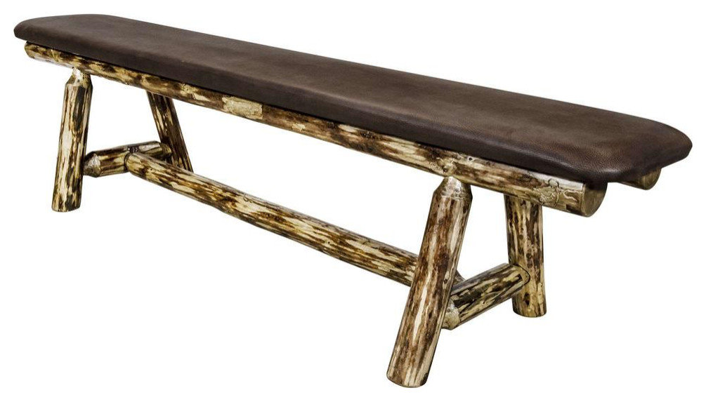 Glacier Country Collection Plank Style Bench, 6 Foot w/ Saddle ...