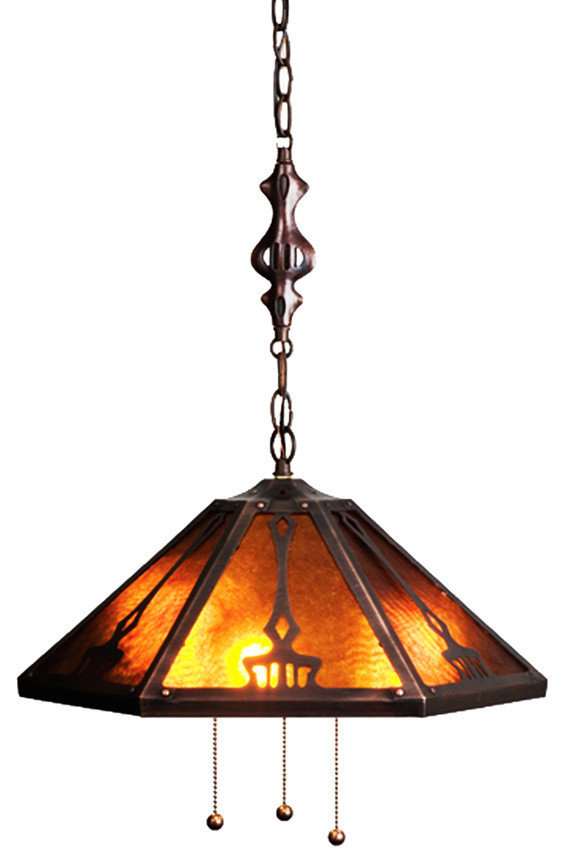 18W Grenway Amber Mica Pendant - Craftsman - Pendant Lighting - by ...
