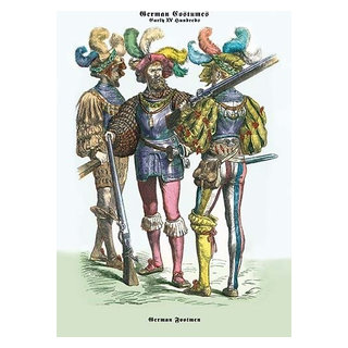 German Costumes: German Footmen, 20" x 30" - Traditional - Prints And ...