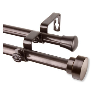 Topper Double Curtain Rod, 120-170" - Transitional - Curtain Rods - by ...