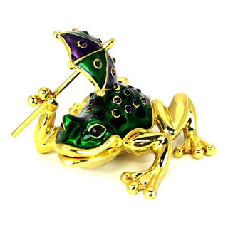 Frog With Umbrella Decorative Objects - Traditional - Decorative ...