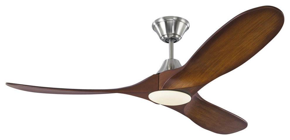 Maverick 52" LED Ceiling Fan Brushed Steel - Transitional - Ceiling ...