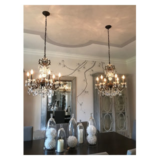 Hand Painted Tree Branches in Formal Dining Room - Traditional - Dining ...