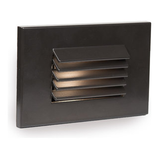 LED Horizontal Louvered Step and Wall Light, Bronze - Transitional ...