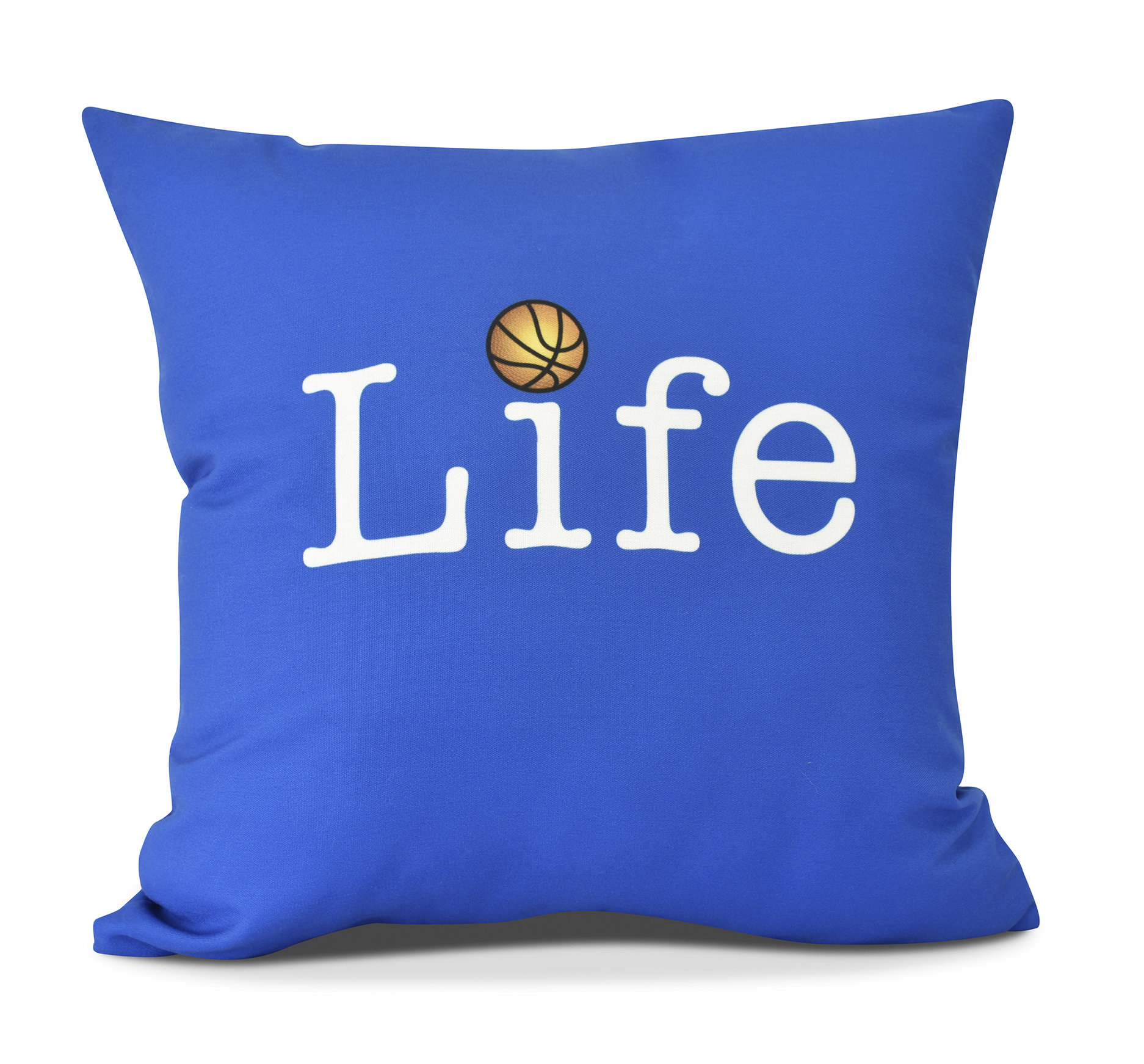 Life + Ball, Word Print Pillow, Royal Blue, 20" x 20" - Contemporary ...