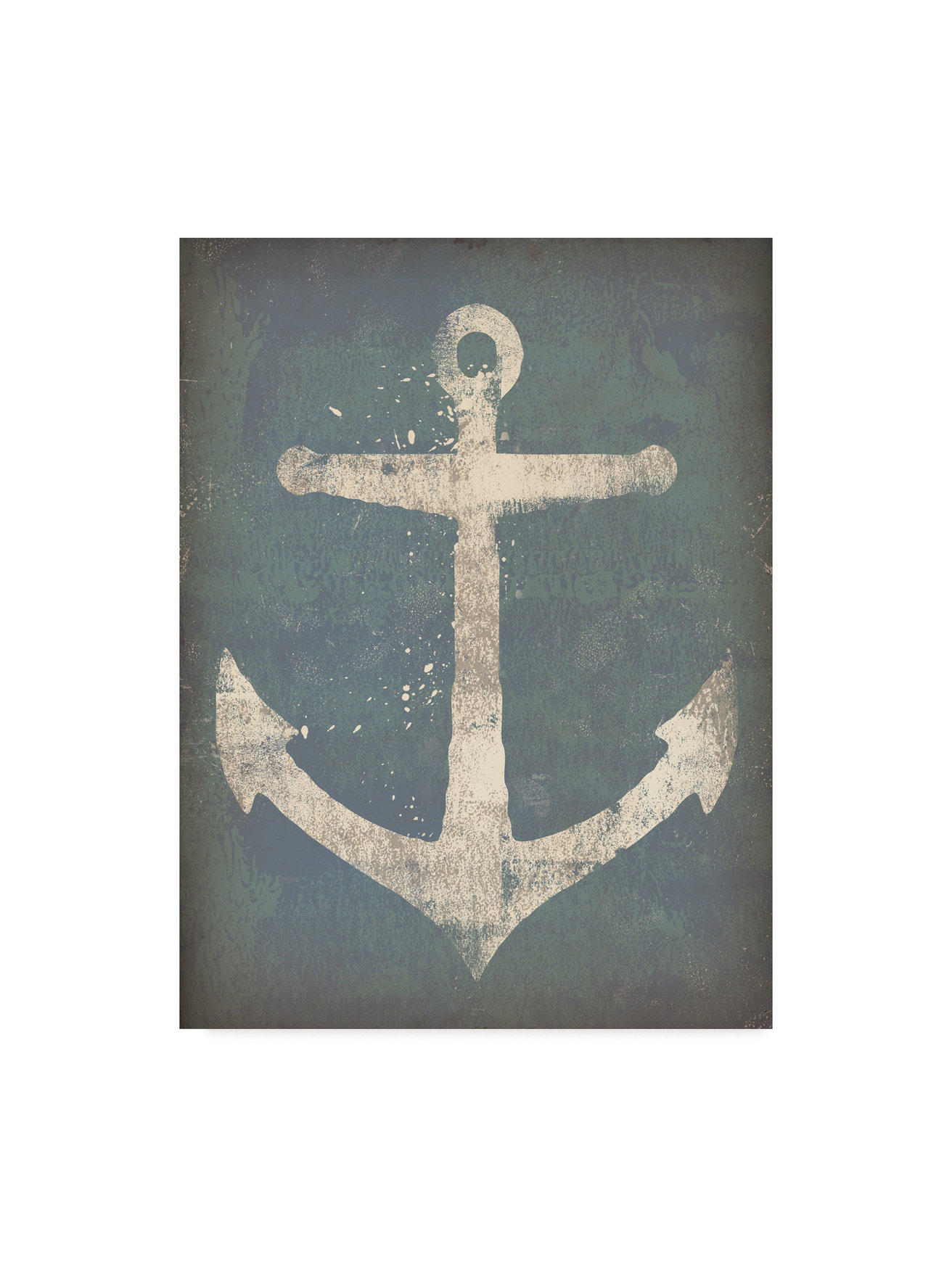 Ryan Fowler 'Anchor On Teal' Canvas Art, 24"x32" - Beach Style - Prints And Posters - by ...