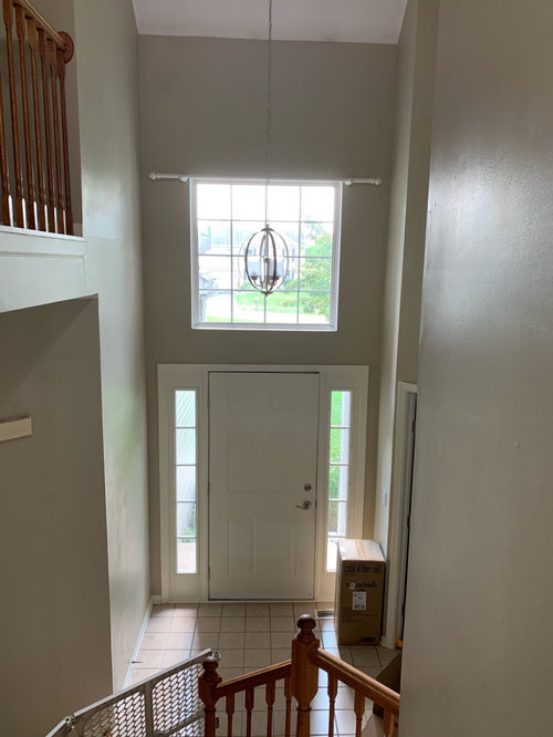 Ideas for window treatment above front door