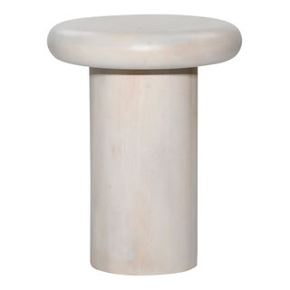 Lila Mango End Table, White - Transitional - Side Tables And End Tables ...