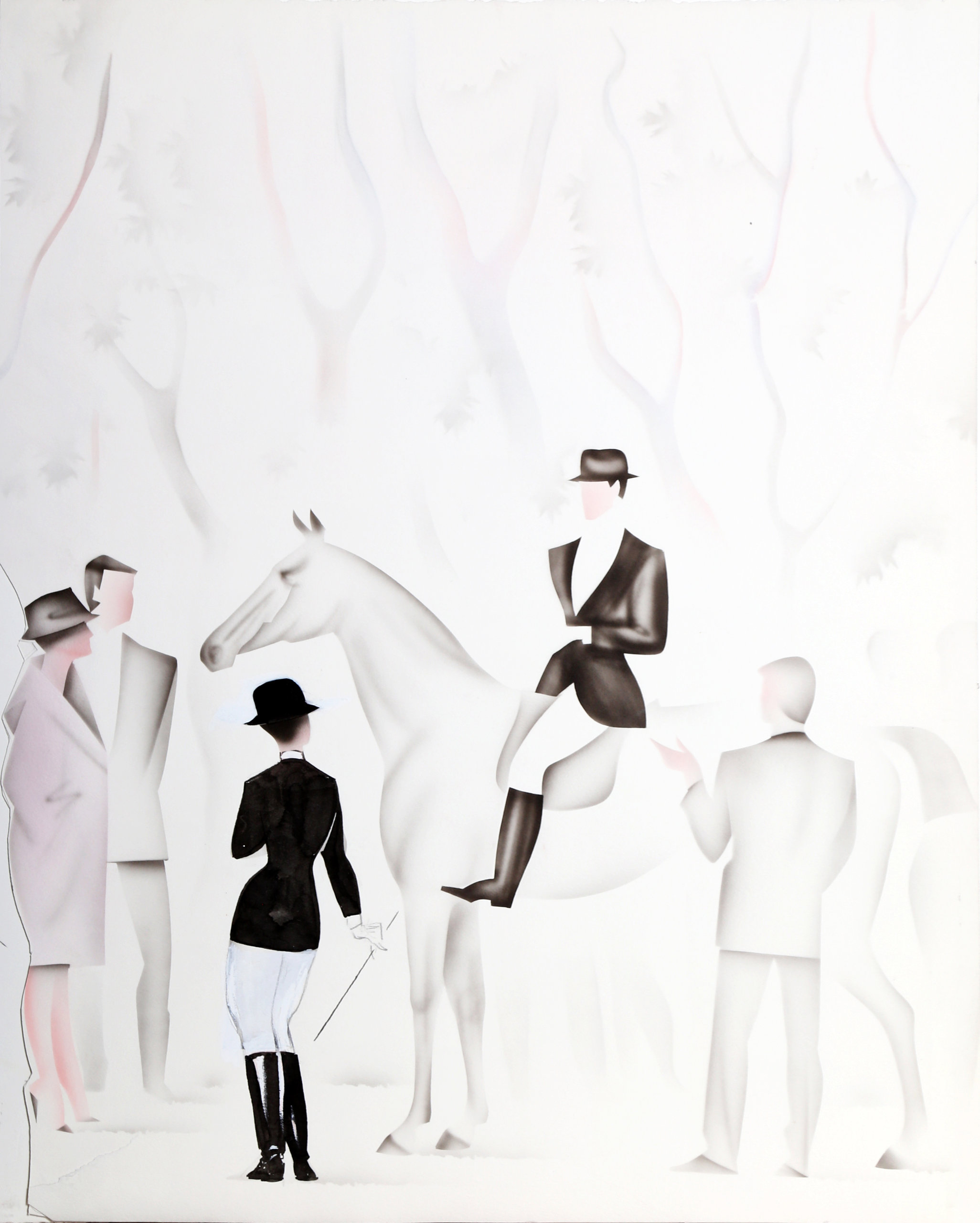 Equestrian Social, Erik Freyman, 30x22 - Southwestern - Paintings - by ...