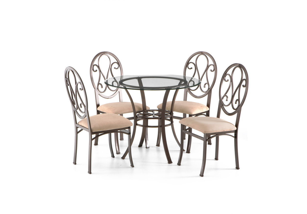 Libby Dining Table With Glass Top - Transitional - Dining Tables - by SEI | Houzz
