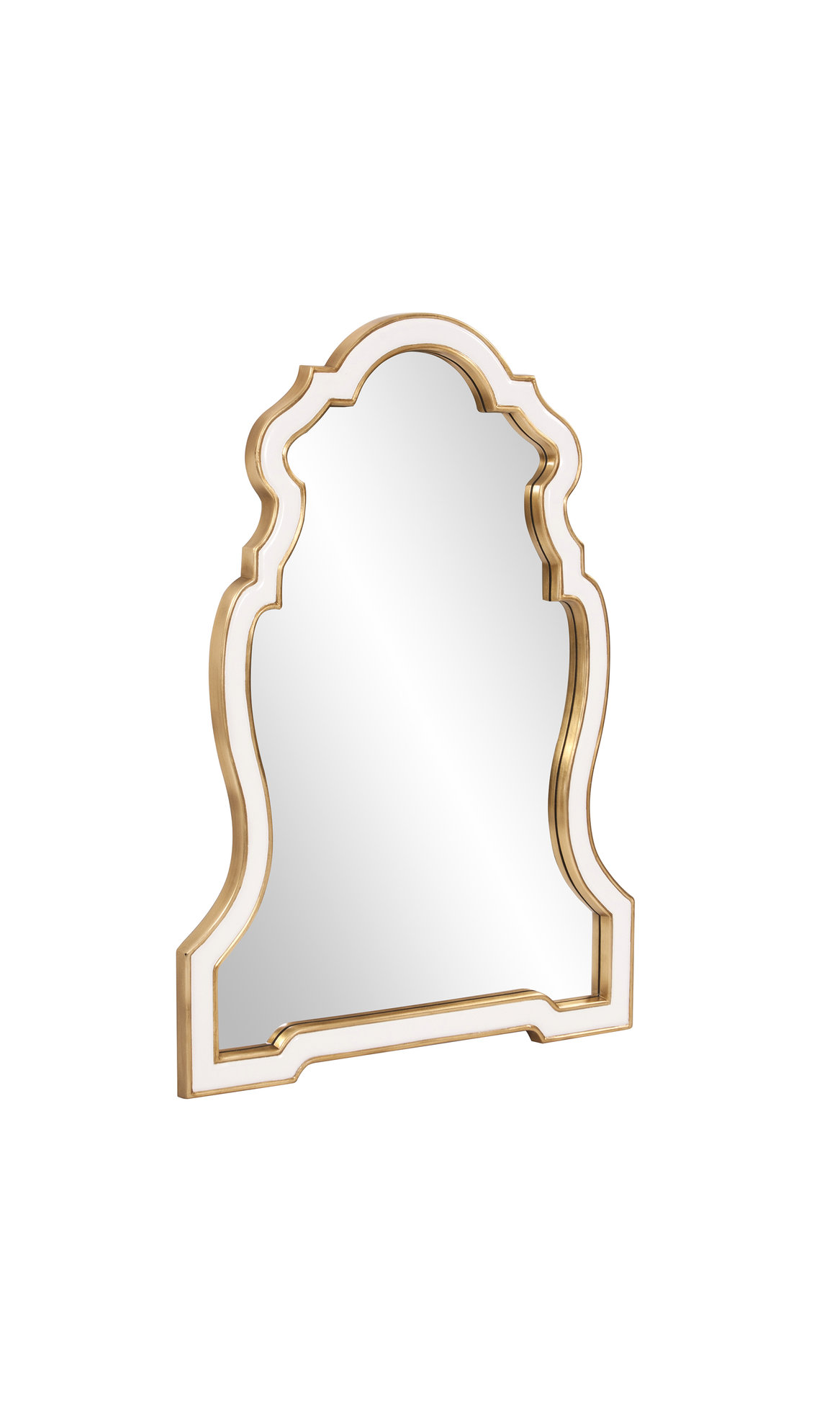 Howard Elliott Cleopatra White Keyhole Mirror, 30"x42"x1" - Traditional ...
