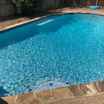 White Plaster Blue Quartz Pool - Photos & Ideas | Houzz