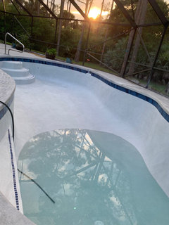 POOL tile and grout choices.