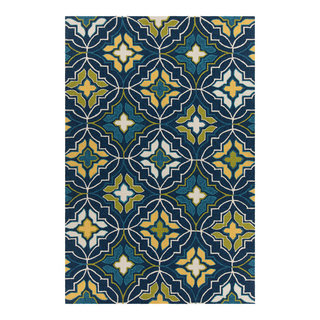 Terra Area Rug, Blue and Cream, 7'9x10'6 - Contemporary - Outdoor Rugs ...