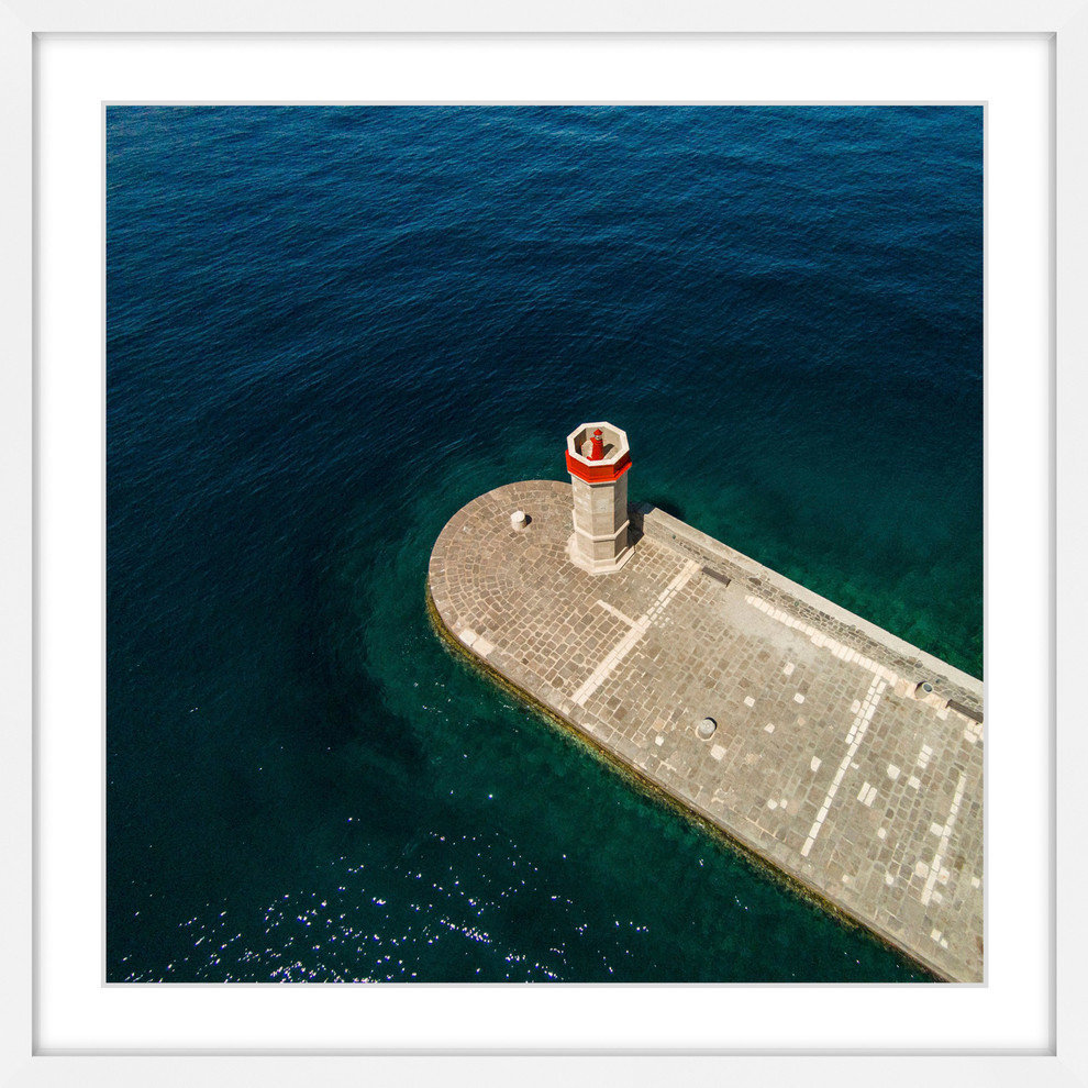 "Lighthouse" Framed Print by Karolis Janulis, 32"x32" - Beach Style ...