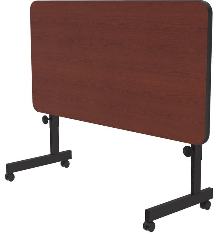 Correll 24"W x 48"D Deluxe High Pressure Top Flip Top Table in Cherry ...