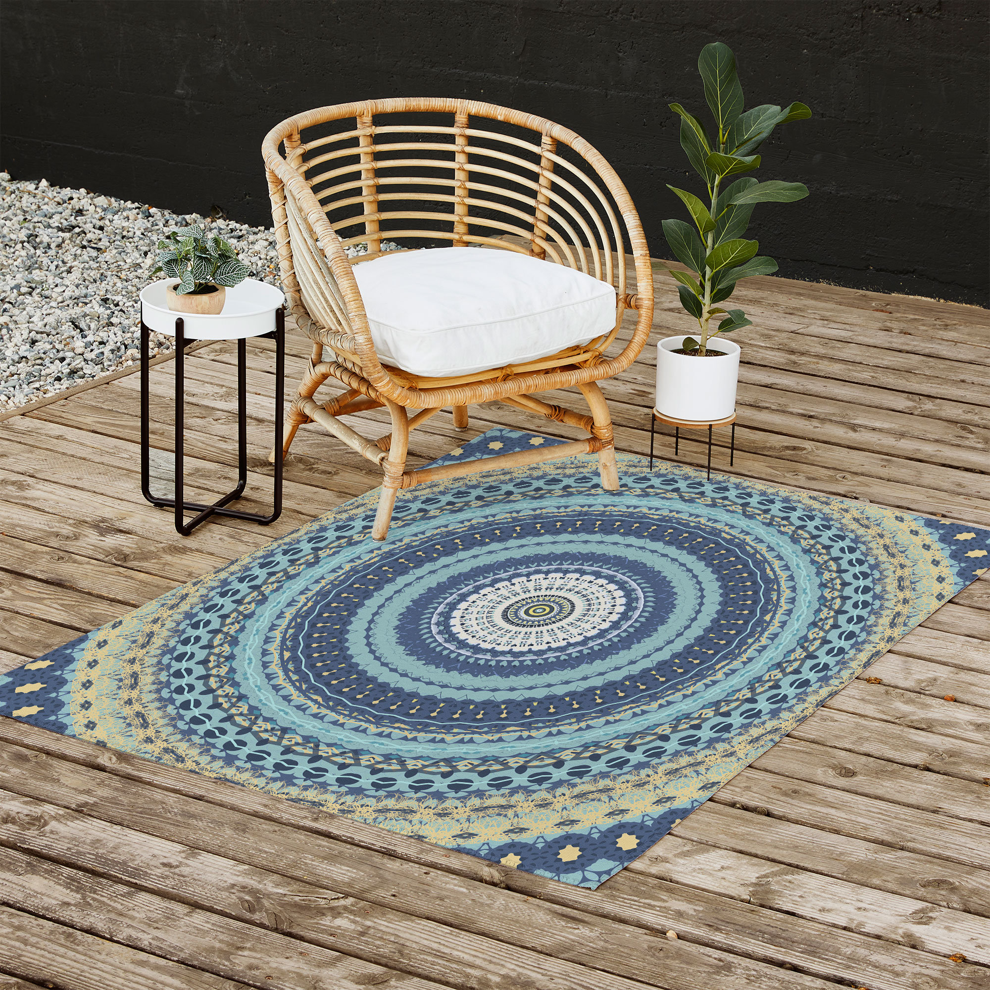 Sheila Wenzel-Ganny Cottage Boho Mandala Outdoor Rug, 4'x6 ...