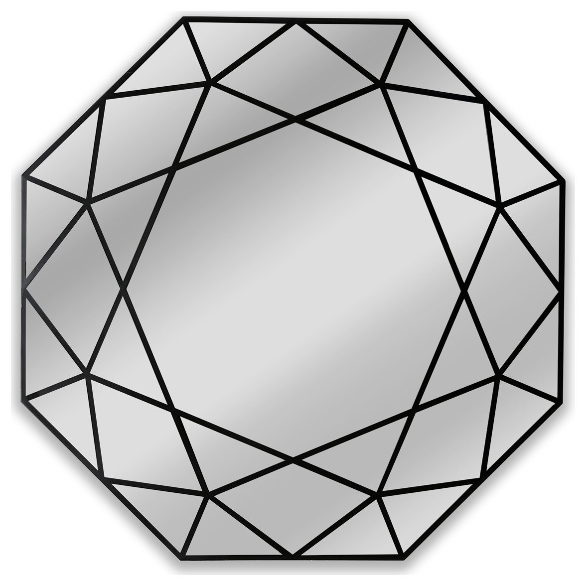 CHLOE Reflection CH8M303BK30-OCT Octagon Framed Wall Mirror ...